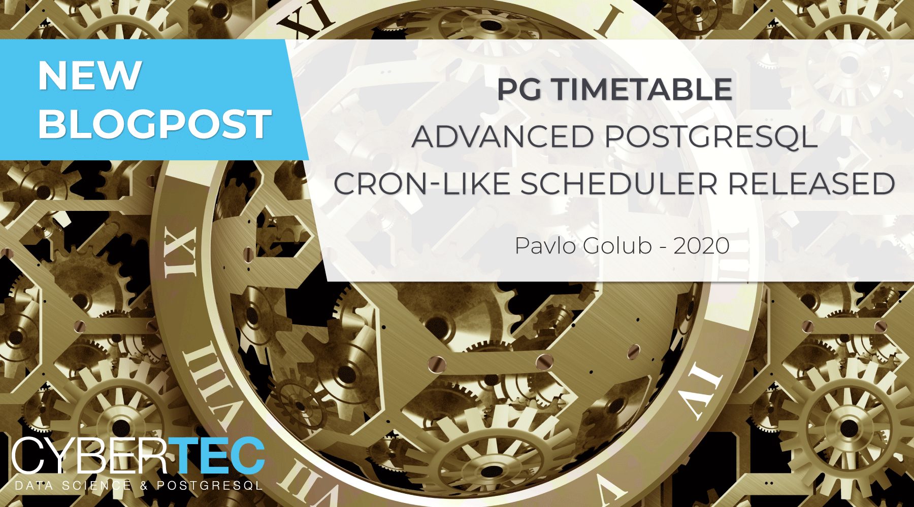 pg_timetable: Advanced PostgreSQL cron-like job scheduler released! pg_timetable: Advanced PostgreSQL cron-like job scheduler released!